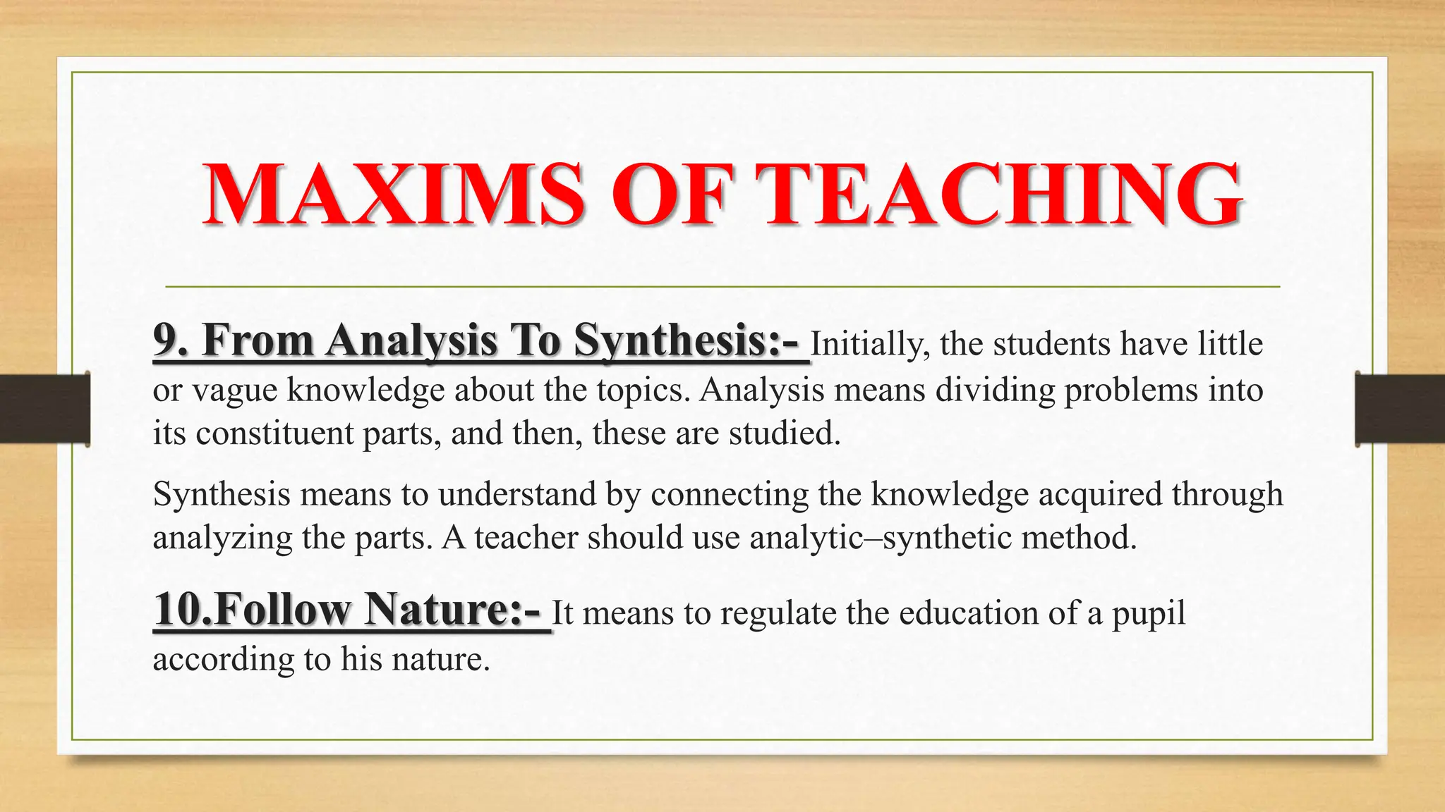 Maxims of Teaching teacher training technology.pptx | Workshops and Classes | Hobbies & Interests