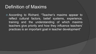 Maxims of teaching ppt | PPT