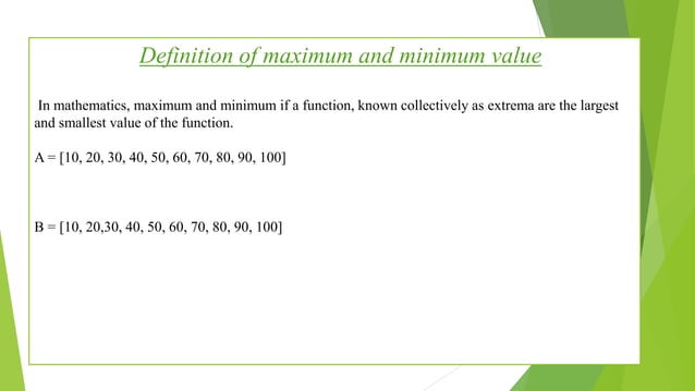 Real life Application of maximum and minimum | PPTX | Physics | Science