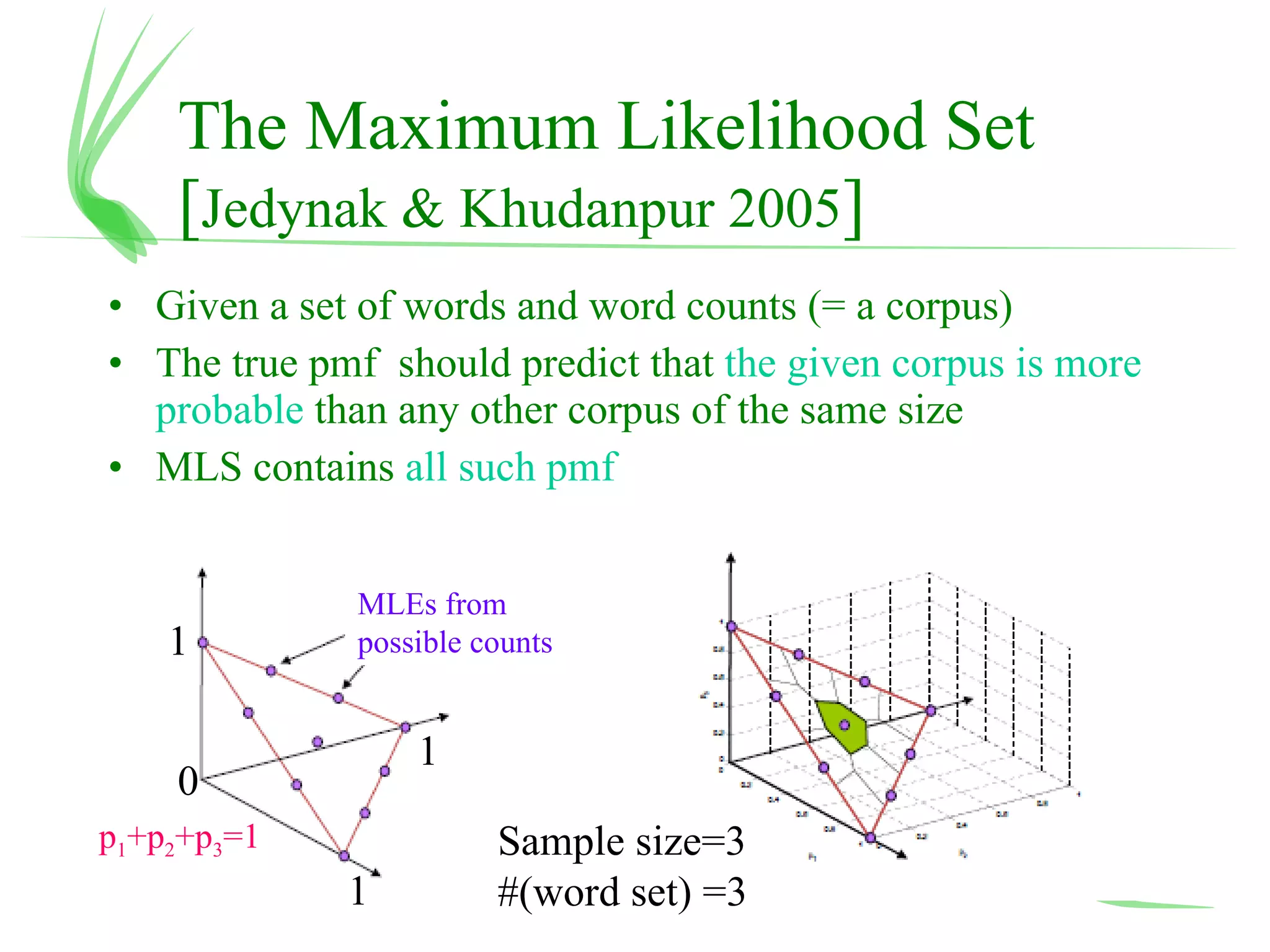 Maximum likelihood-set - introduction | PPT