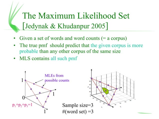 Maximum likelihood-set - introduction | PPT