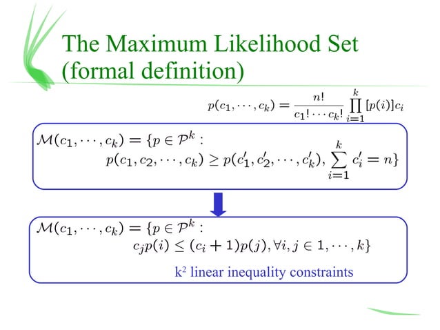 Maximum likelihood-set - introduction | PPT