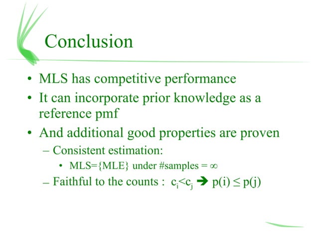 Maximum likelihood-set - introduction | PPT