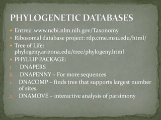 Maximum parsimony | PPT