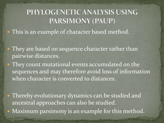 Maximum parsimony | PPT