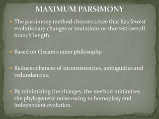 Maximum parsimony | PPT