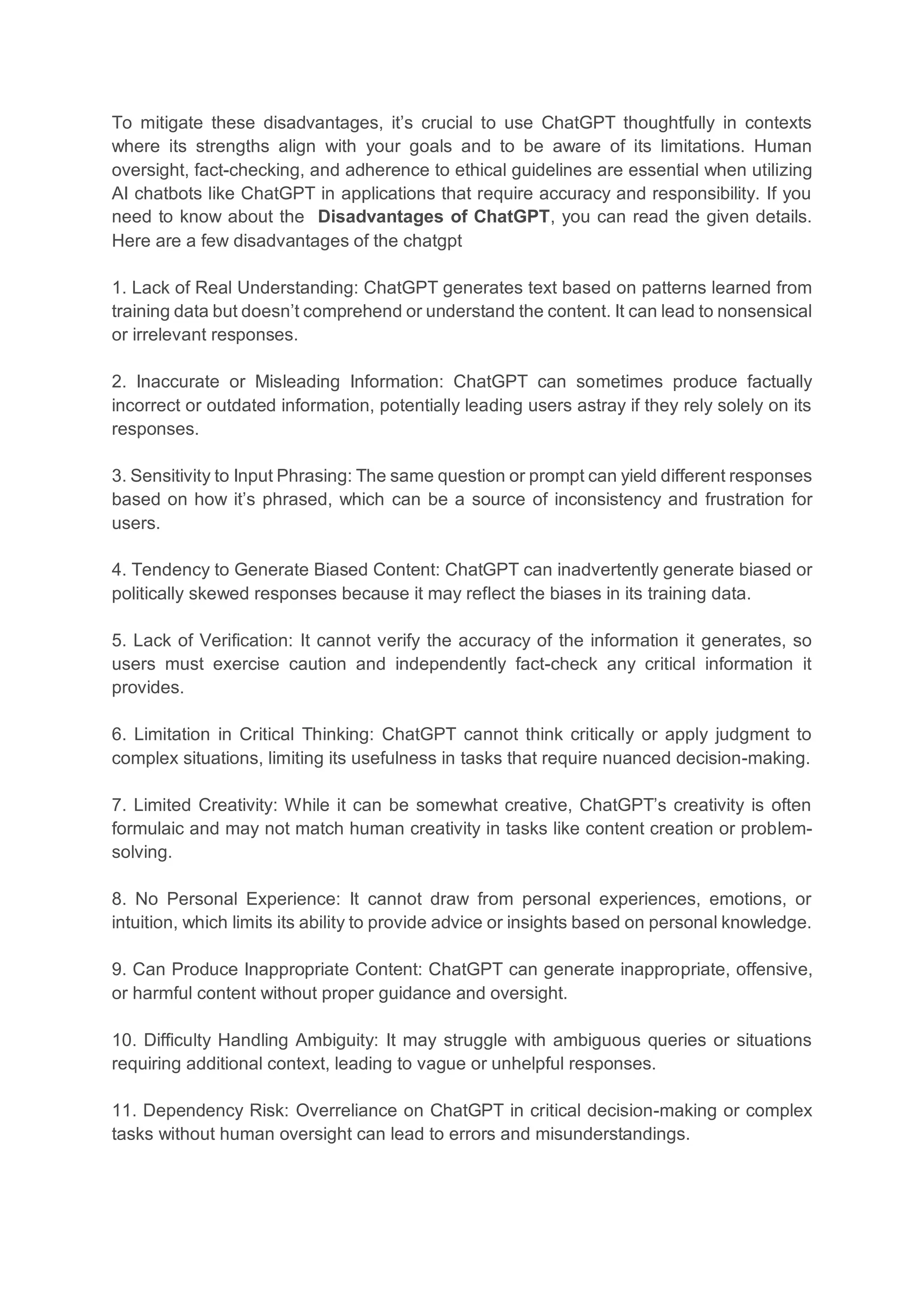 Maximum Advantages of Chatgpt | PDF