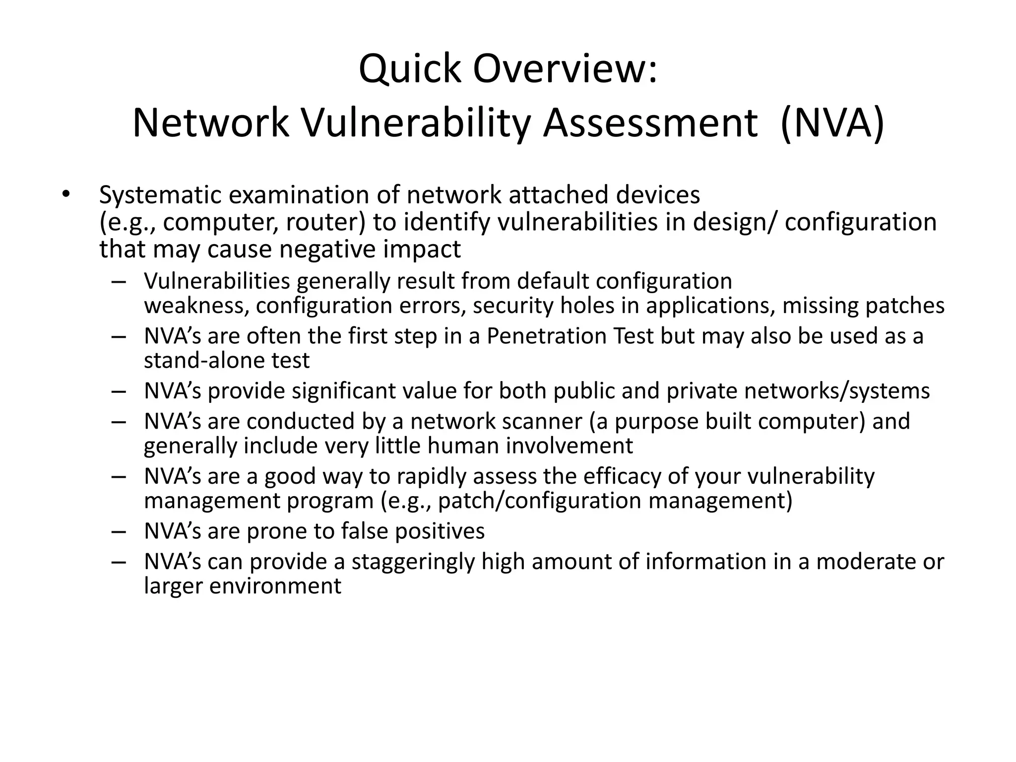 Network Vulnerability Assessment: Key Decision Points | PPT