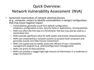 Network Vulnerability Assessment: Key Decision Points | PPT