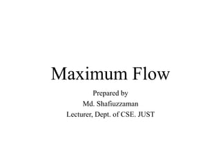 Maximum flow | PPT