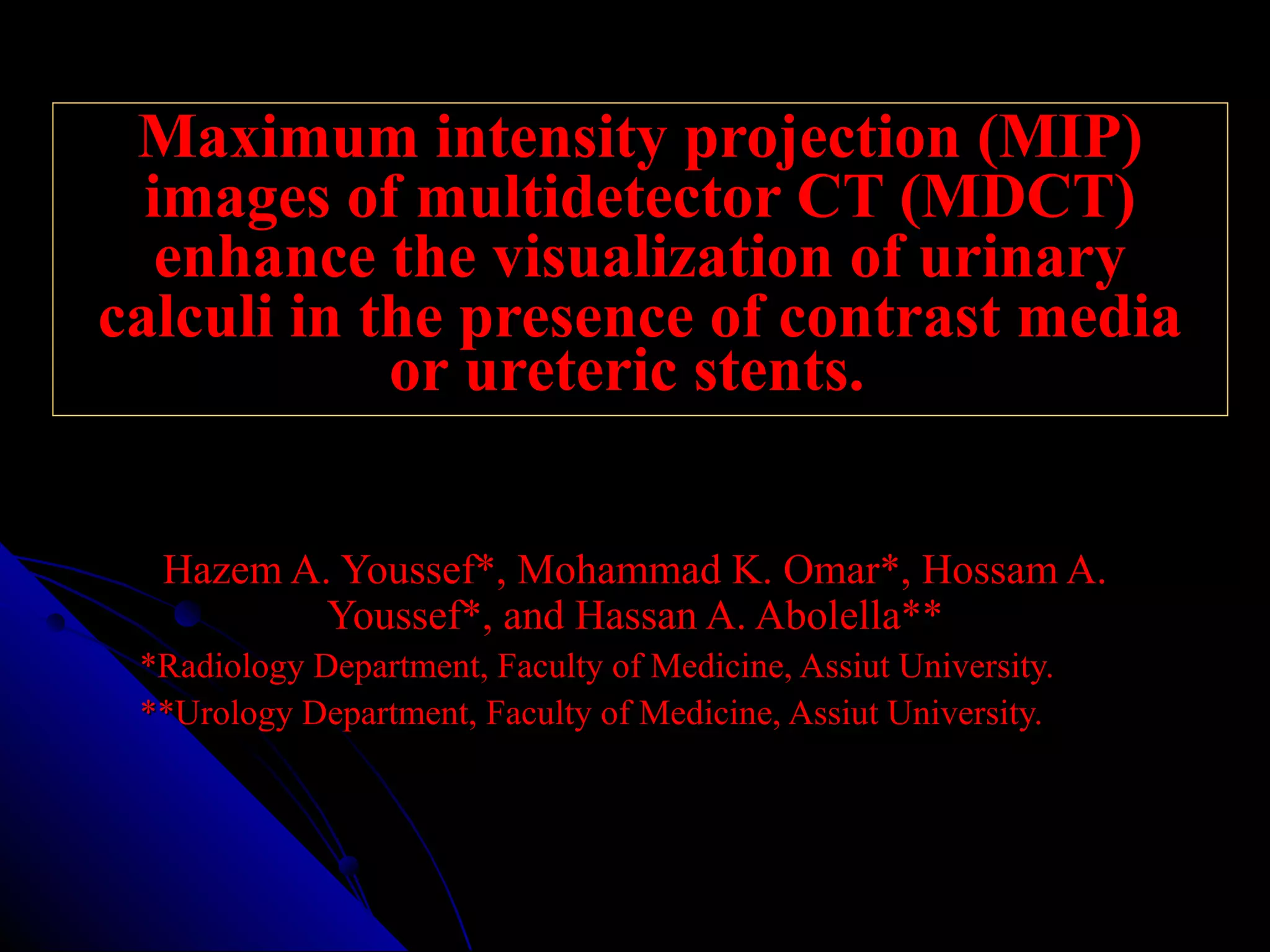 Maximum intensity projection (mip) (2) | PPT