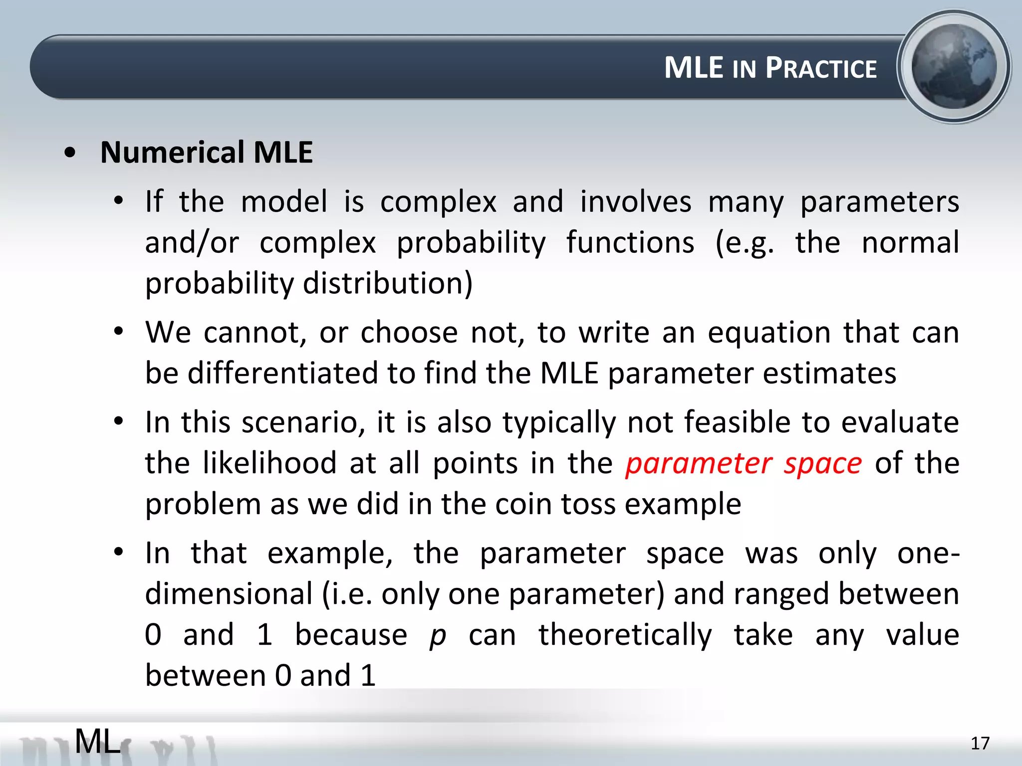 Introduction to Maximum Likelihood Estimator | PPTX