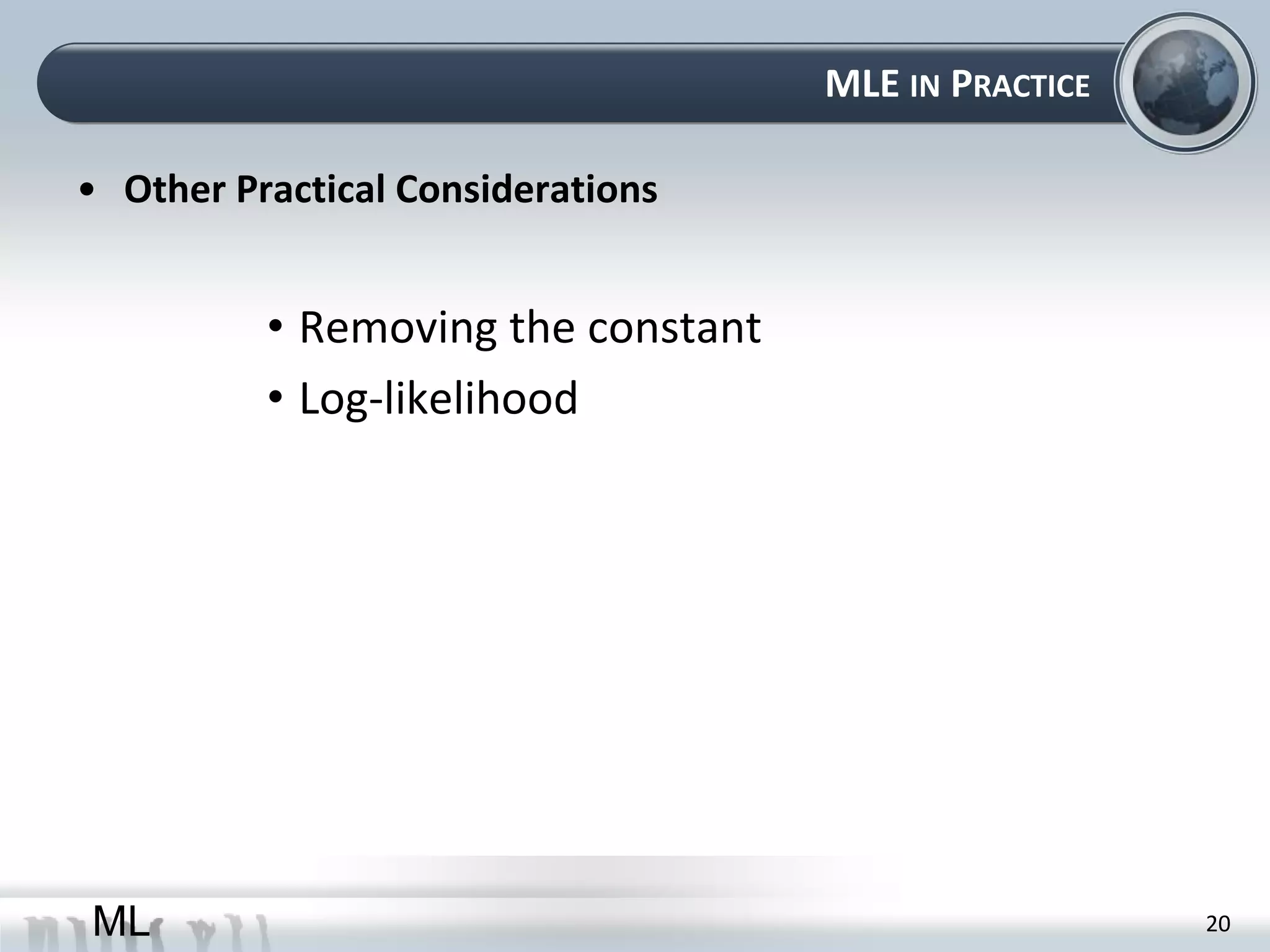 Introduction to Maximum Likelihood Estimator | PPTX