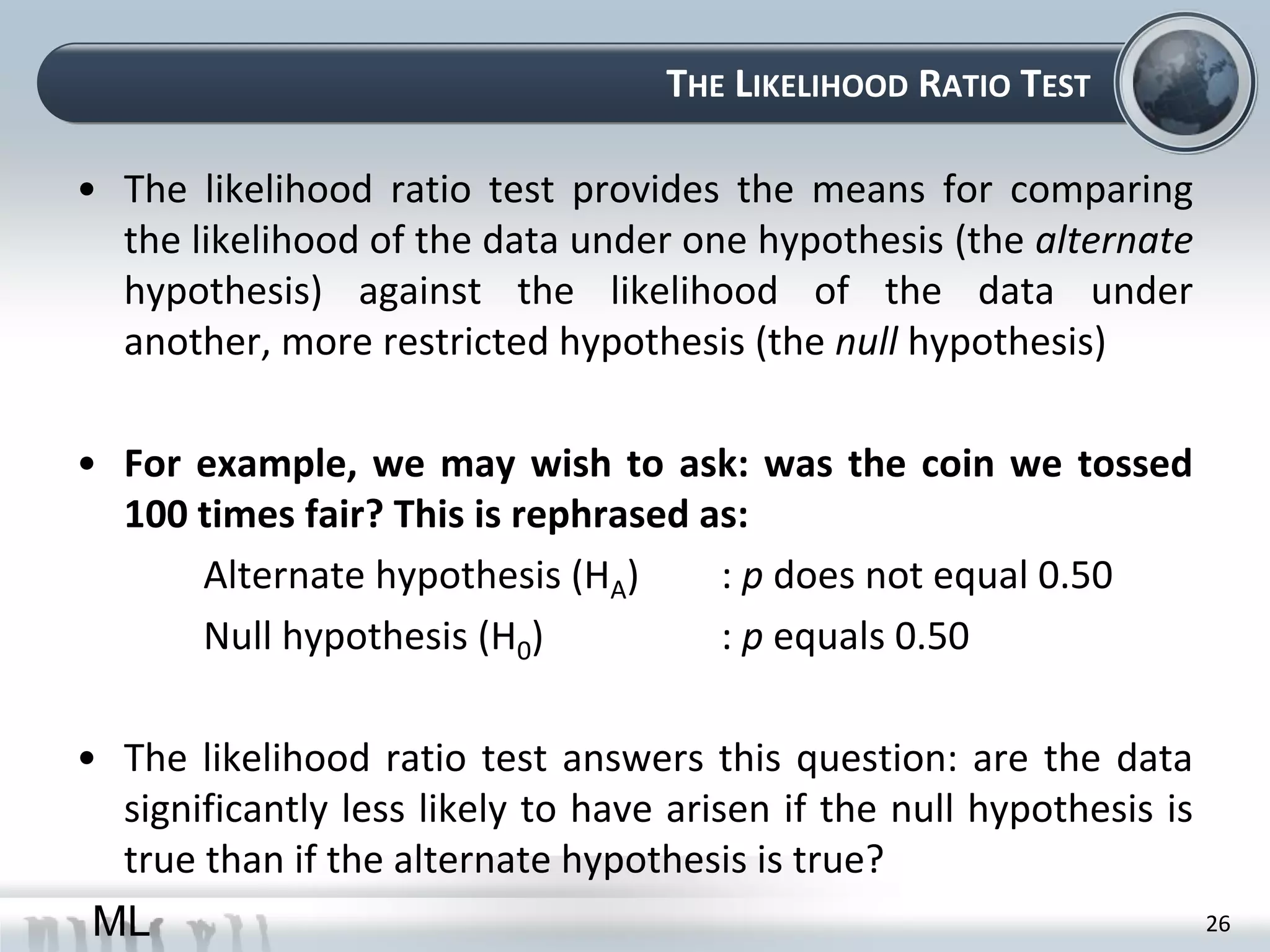 Introduction to Maximum Likelihood Estimator | PPTX