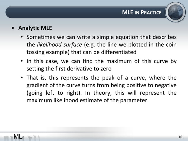 Introduction to Maximum Likelihood Estimator | PPTX