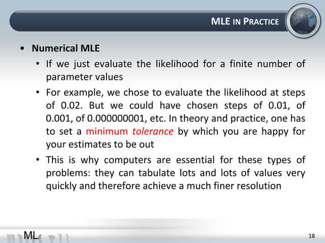 Introduction to Maximum Likelihood Estimator | PPT