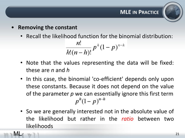 Introduction To Maximum Likelihood Estimator Pptx