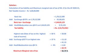 Maximum marginal rate of tax direct taxes | PPT