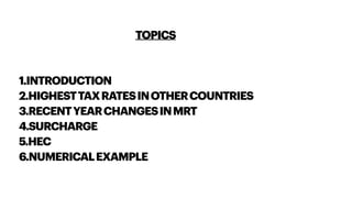 Maximum marginal rate of tax direct taxes | PPT