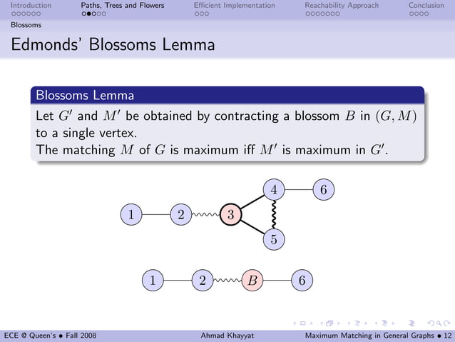 Maximum Matching In General Graphs 