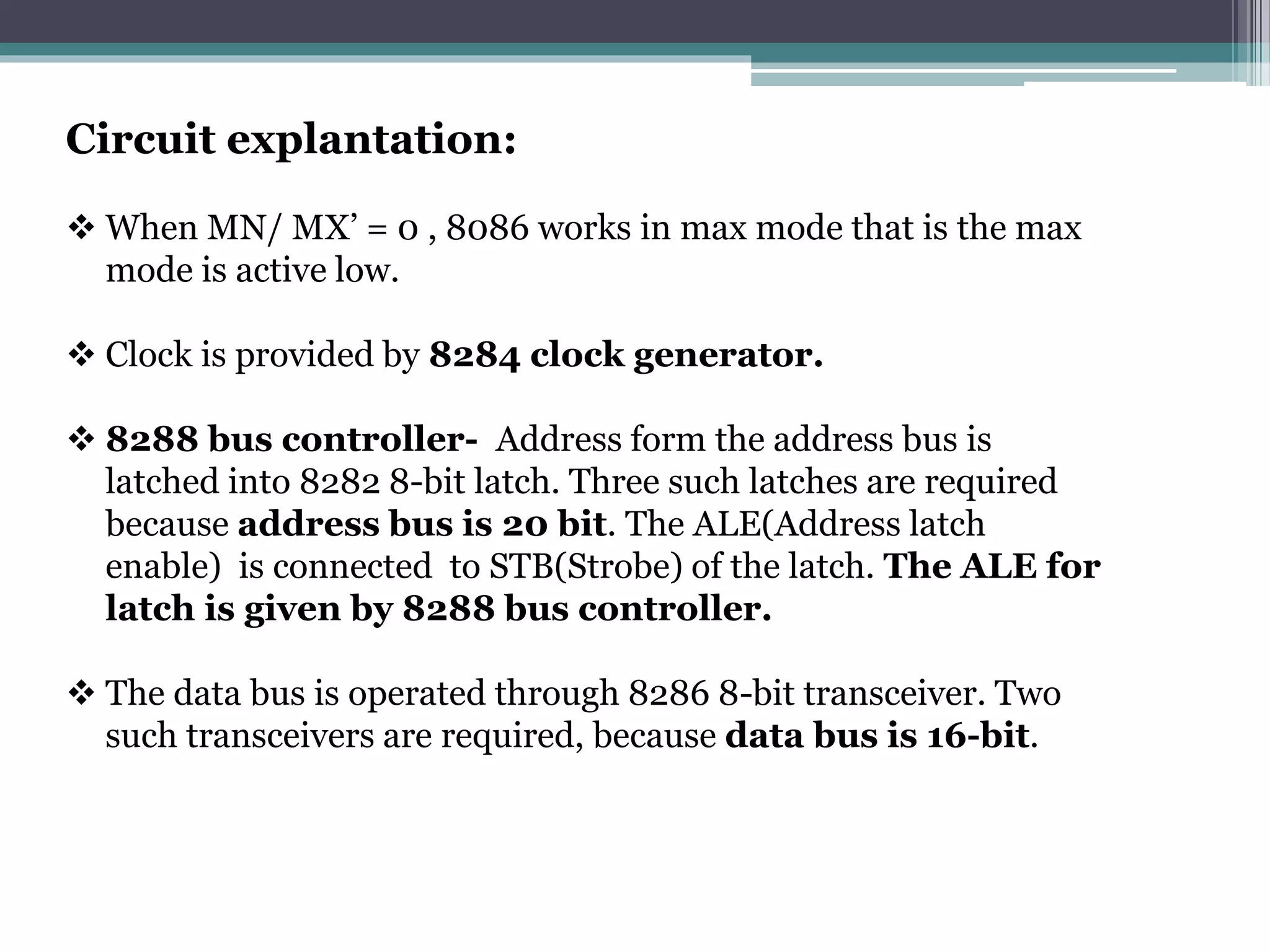 Maximum Mode Of 8086 Microprocessor 1pptx 