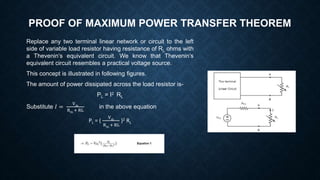 Maximum Power Transfer Theorem | PPTX