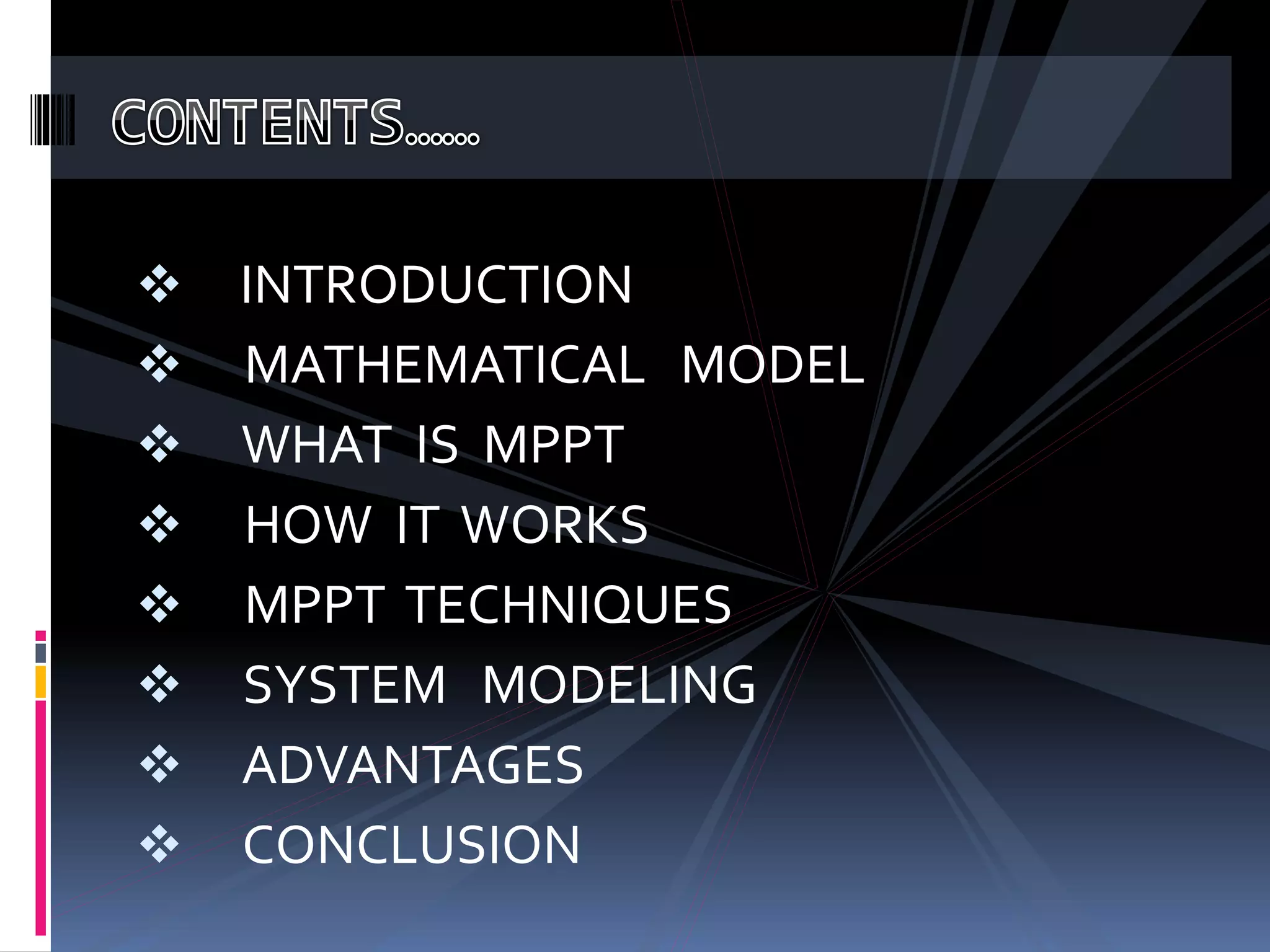 Maximum power point tracking.......saq