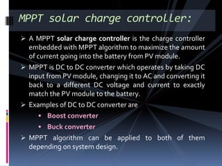 Maximum power point tracking.......saq