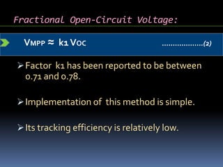 Maximum power point tracking.......saq