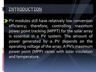 Maximum power point tracking.......saq