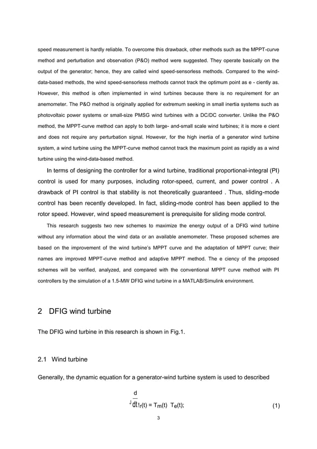 Maximum Power Point Tracking Of A Dfig Wind Turbine System Doc