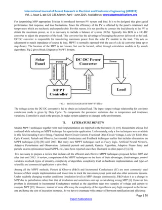 Maximum power point tracking techniques a review | PDF