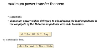 Maximum power tr. theorem | PPTX