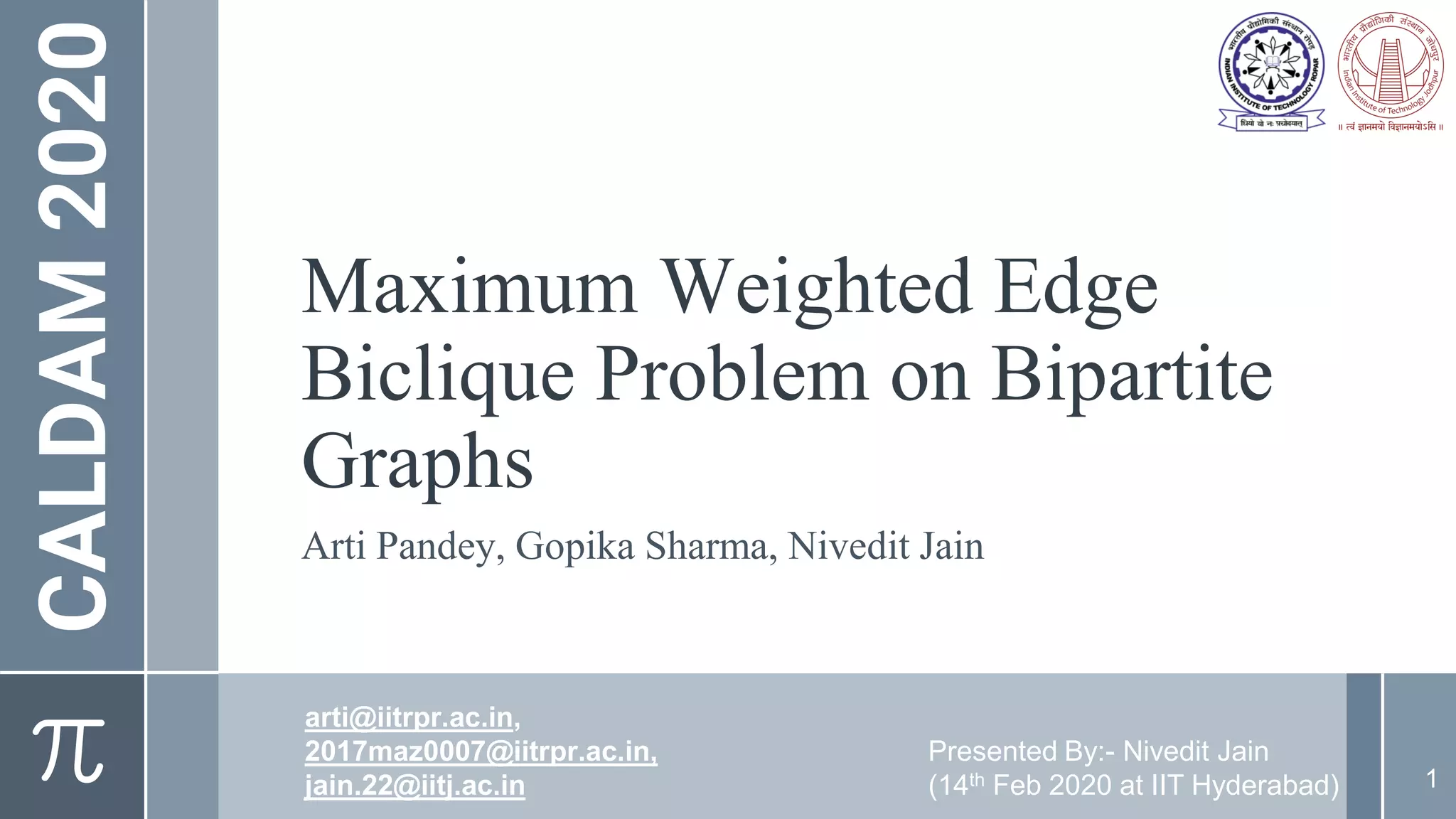 Maximum weighted edge biclique problem on bipartite graphs | PDF
