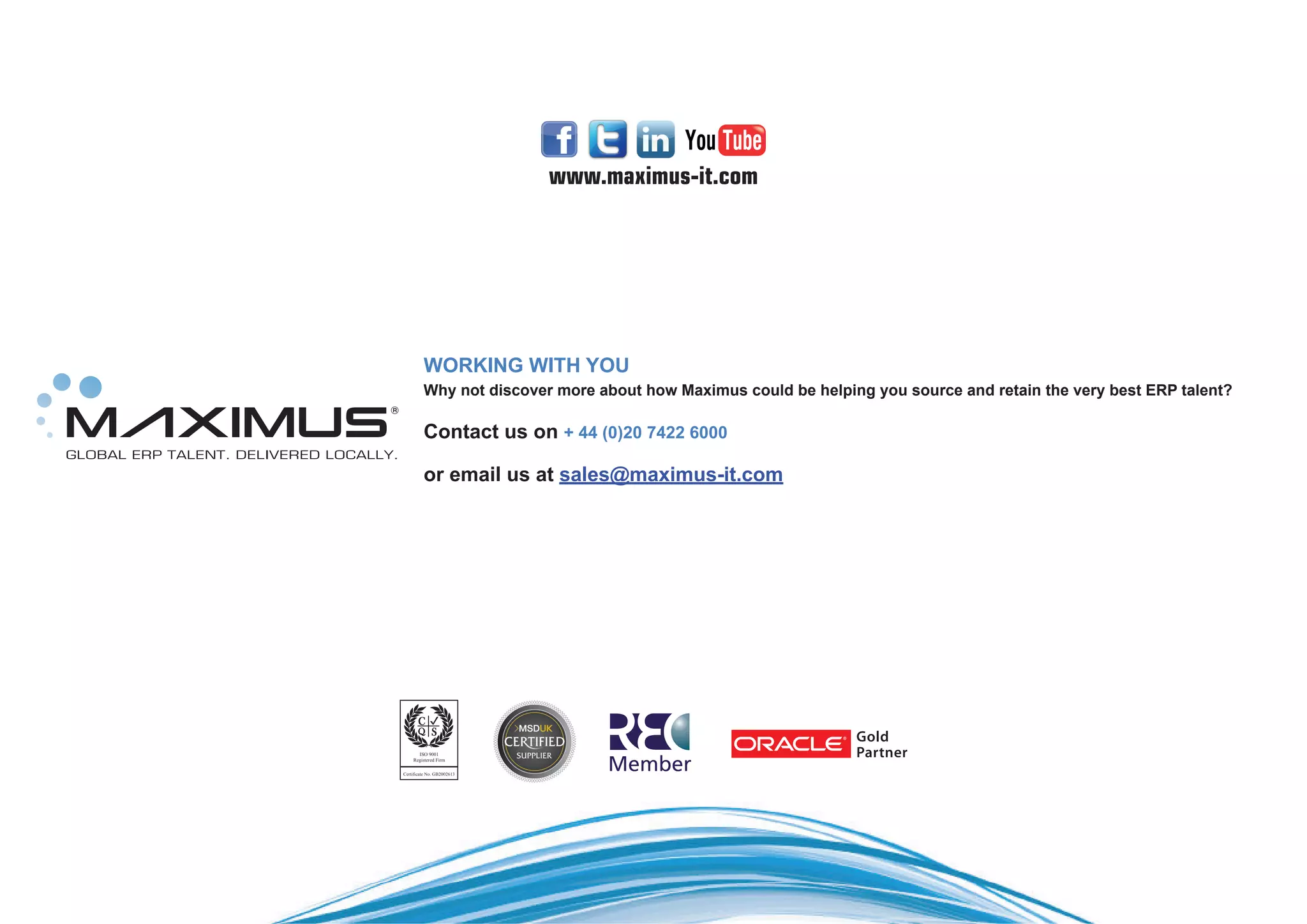Maximus Company Brochure 2013 | PDF