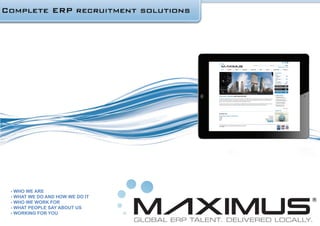 Maximus Company Brochure 2013 | PPT