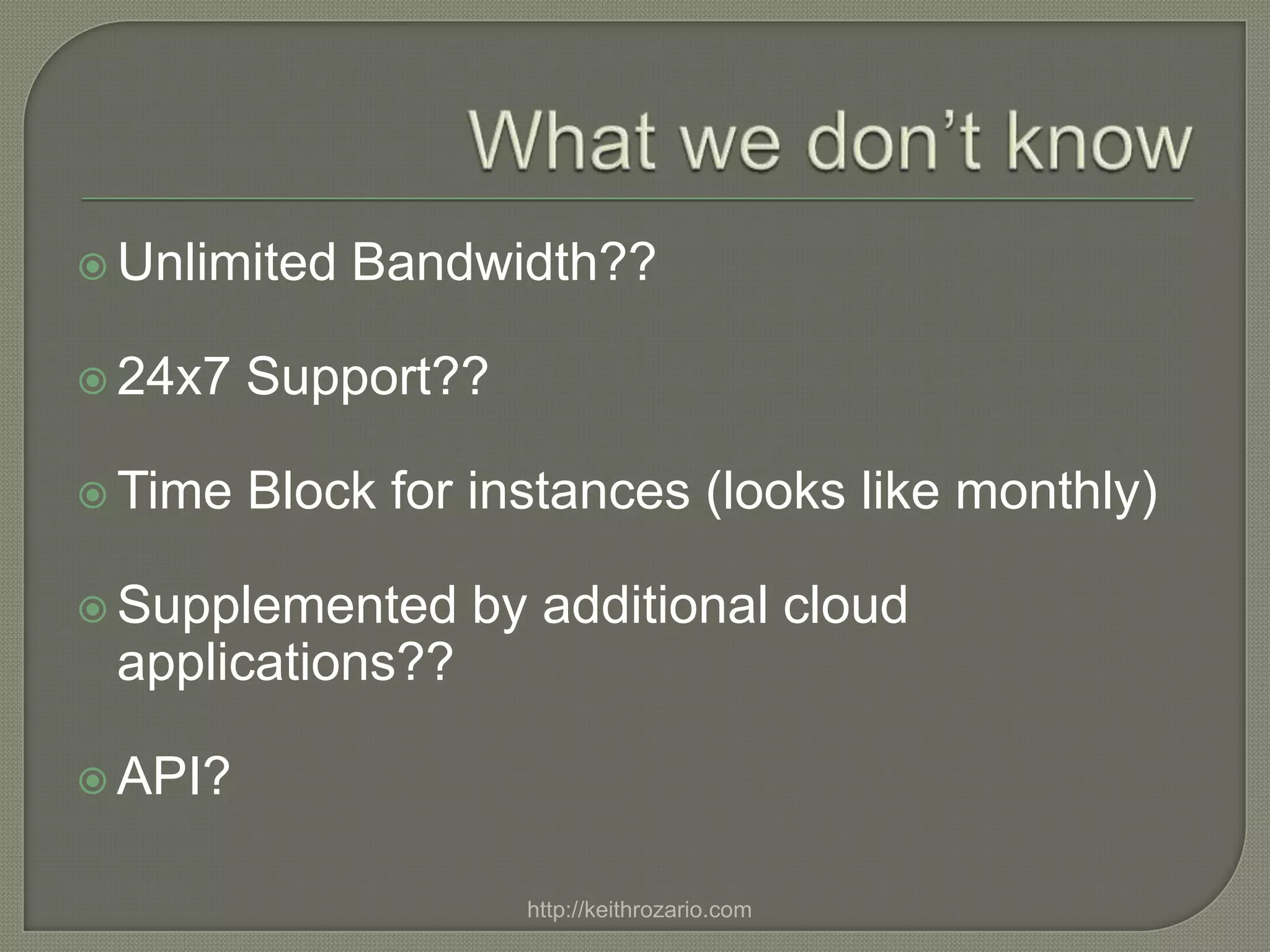 Maxis vs. amazon vs. rackspace | PPTX
