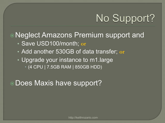 Maxis vs. amazon vs. rackspace | PPTX