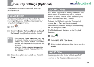 Maxis Wireless Modem B932 User Guide | PDF