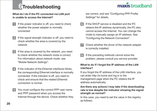 Maxis Wireless Modem B932 User Guide | PDF