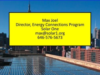 Max Joel - NY Community Solar Confluence Presentation | PDF | Gas and ...