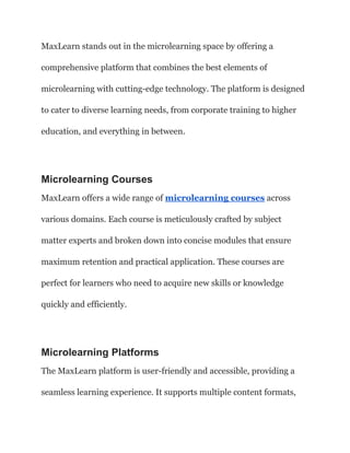 MaxLearn_ Revolutionizing Education with Advanced Microlearning ...