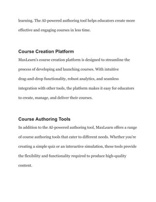 MaxLearn_ Revolutionizing Education with Advanced Microlearning Platform and AI Technologies.pdf