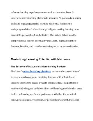 MaxLearn_ Revolutionizing Learning with Microlearning Platforms Excellence.pdf