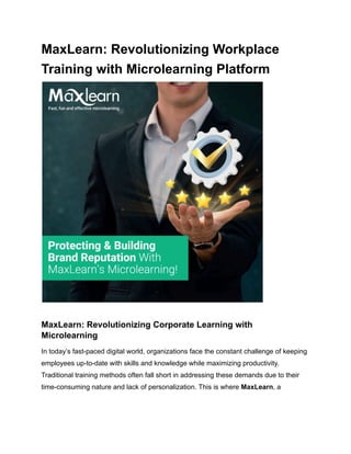 MaxLearn_ Revolutionizing Workplace Training with Microlearning Platform.pdf