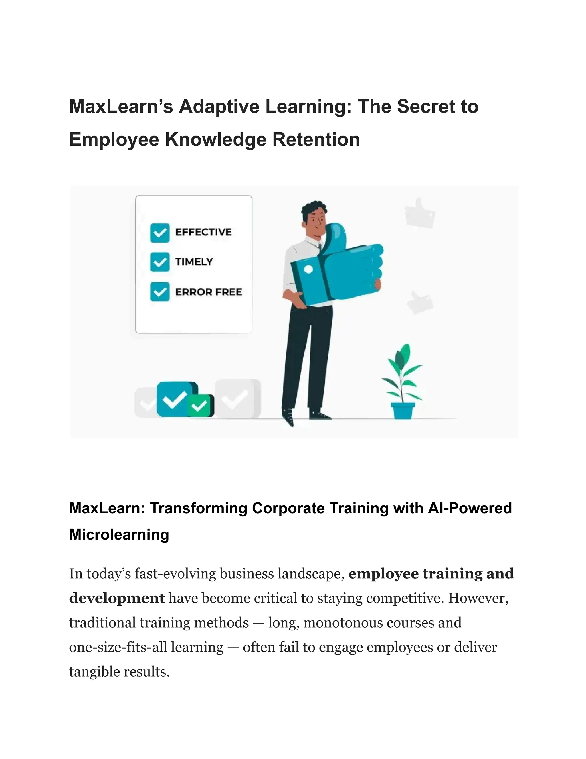 MaxLearn’s Adaptive Learning_ The Secret to Employee Knowledge Retention.pdf