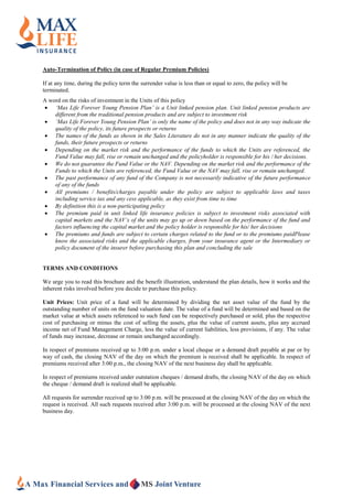 Max Life Forever Young Pension Plan | PDF