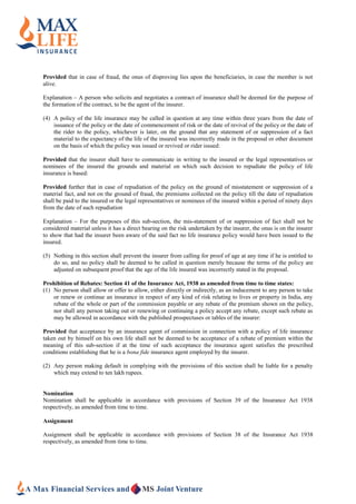 Max Life Forever Young Pension Plan | PDF