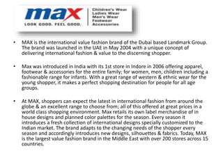 Max lifestyle - Lastest Fashion - Shop now. | PPTX