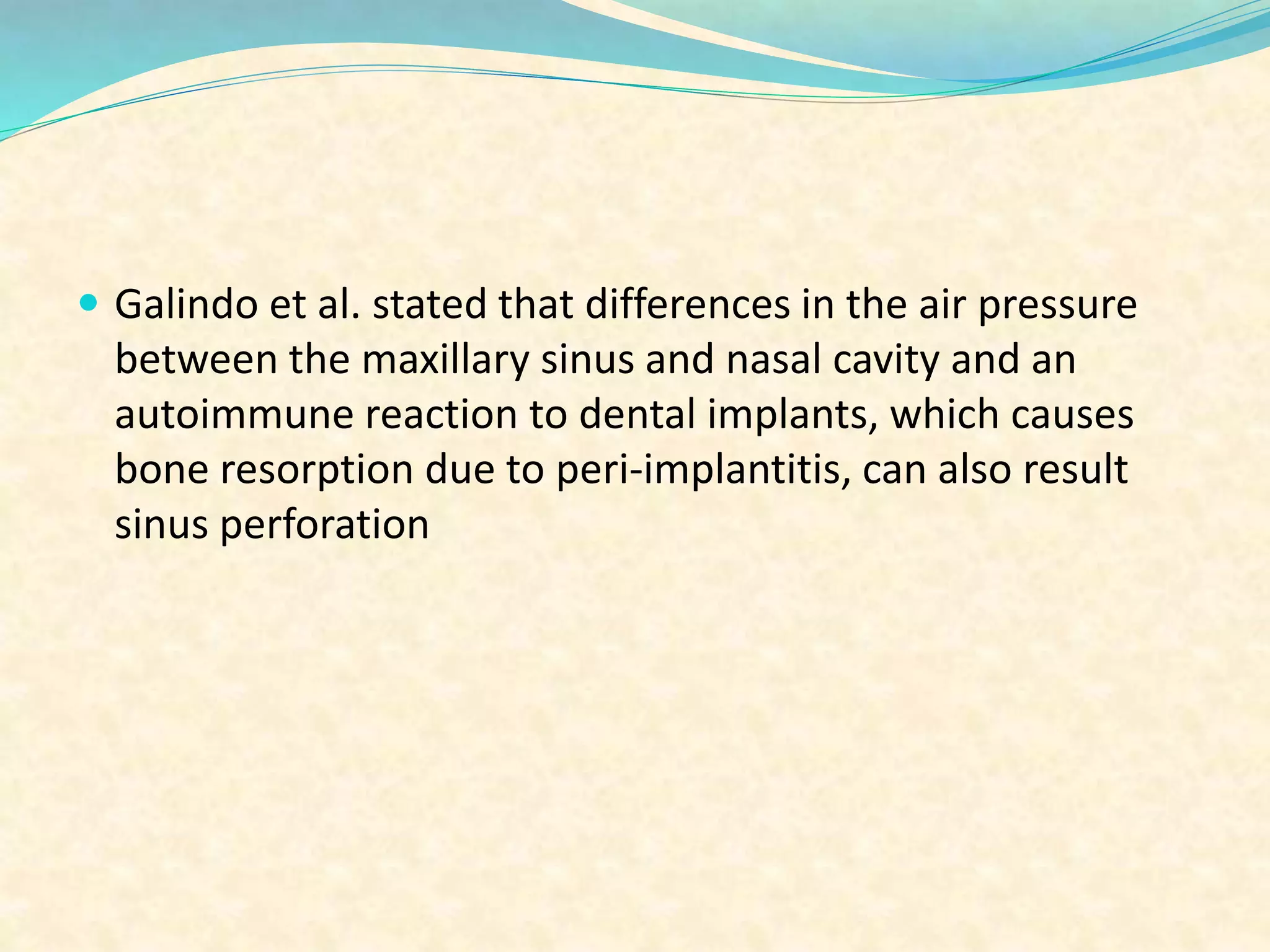 Treatment of dental implant displacement into the maxillary sinus | PPTX